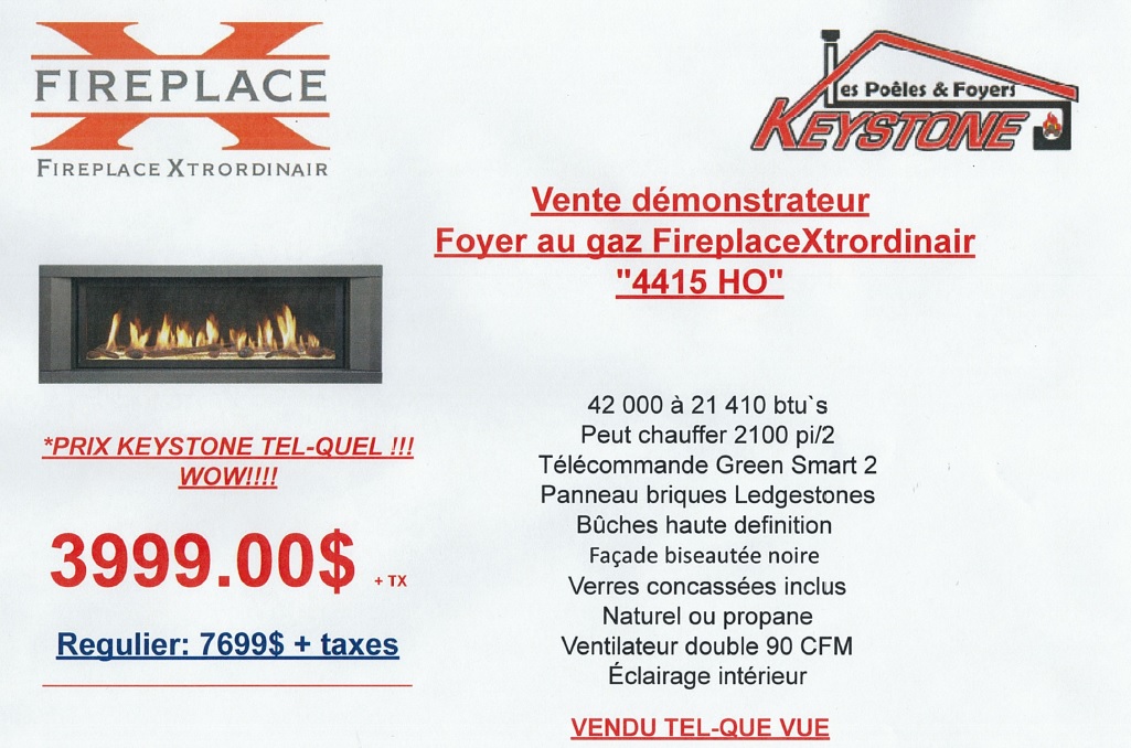 Poêles et foyers Keystone | Promotions